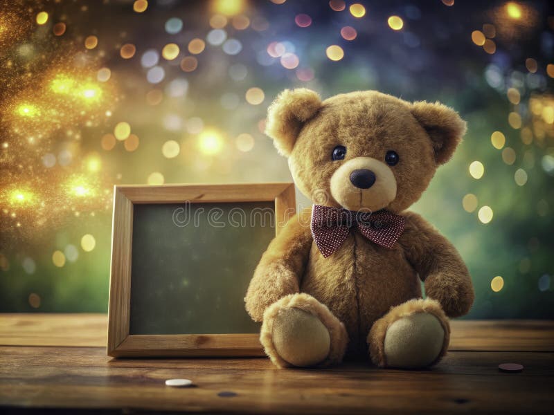 Enchanted Teddy Bear by Empty Chalkboard a Whimsical Studio Photography ...