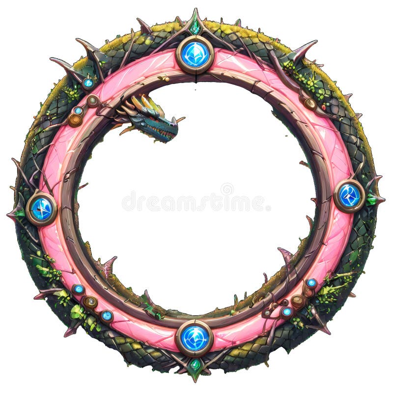 Enchanted Token Ring Surrounded by Nature with Magical Crystals Stock ...