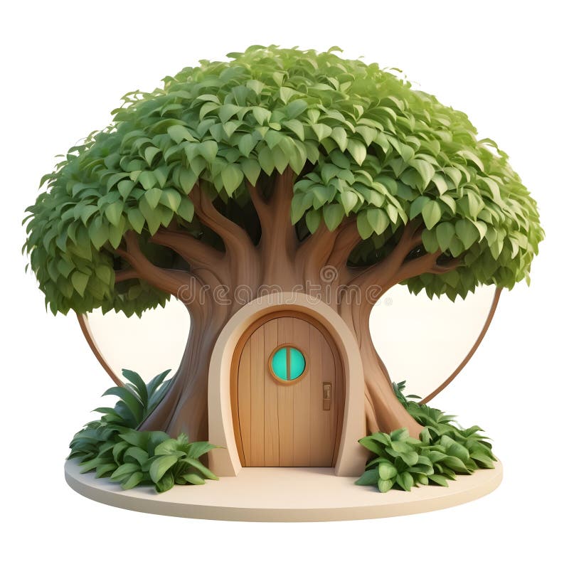 Enchanted Treehouse with a Doorway To Imagination - a Whimsical 3D ...