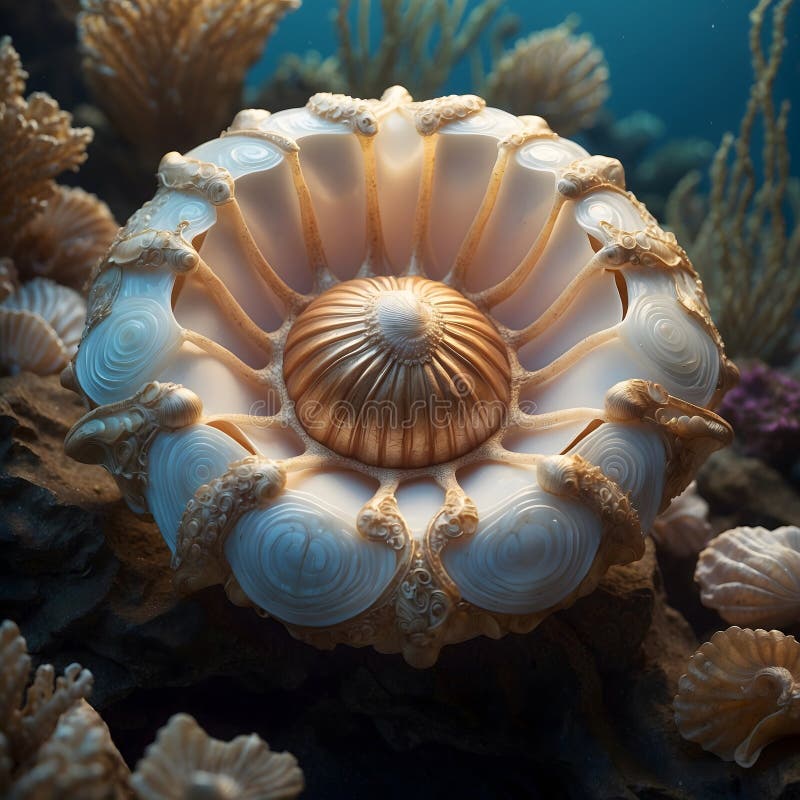 Luminous Depths: a Sanctuary of Magical Sea Creatures Stock ...