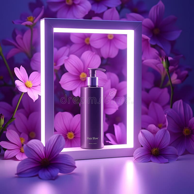 The Enchanted Violet: a Stunning Display of Hair Product in Neon Lights ...