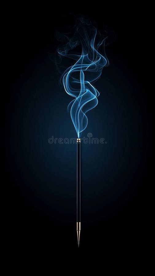 Enchanted Wand with Mystical Blue Smoke: a Striking Visual of Magic and ...