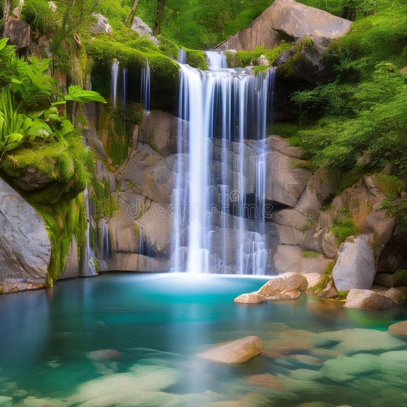 Dreamy Waterfall Stock Illustrations – 638 Dreamy Waterfall Stock ...