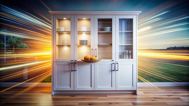 Enchanted White Kitchen Cabinets a Long Exposure Exploration of Light ...