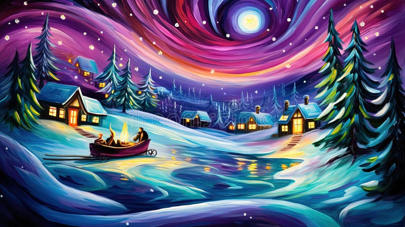 Enchanted Winter Wonderland Stock Illustration - Illustration of ...