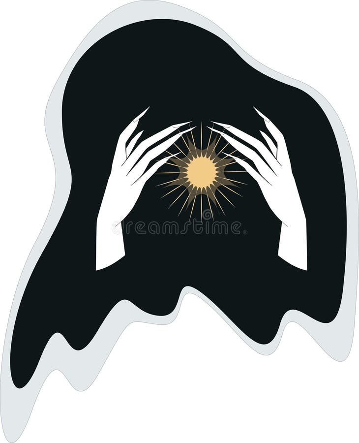 The Enchanted Witch Casts a Spell. Alchemical Transformations. Hands ...