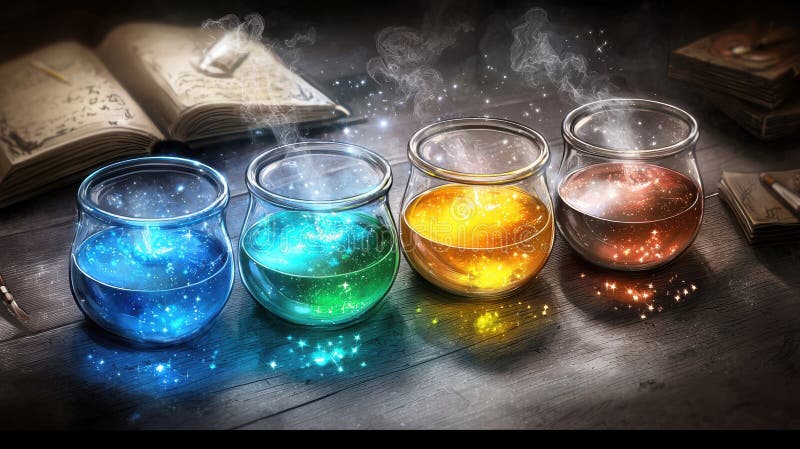 Enchanted Witch S Potion Making Illustration Stock Illustration ...