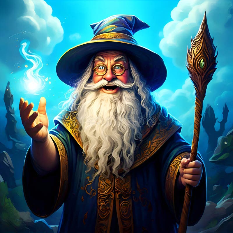 The Enchanted Wizard: Master of Mystical Arts Stock Photo - Image of ...
