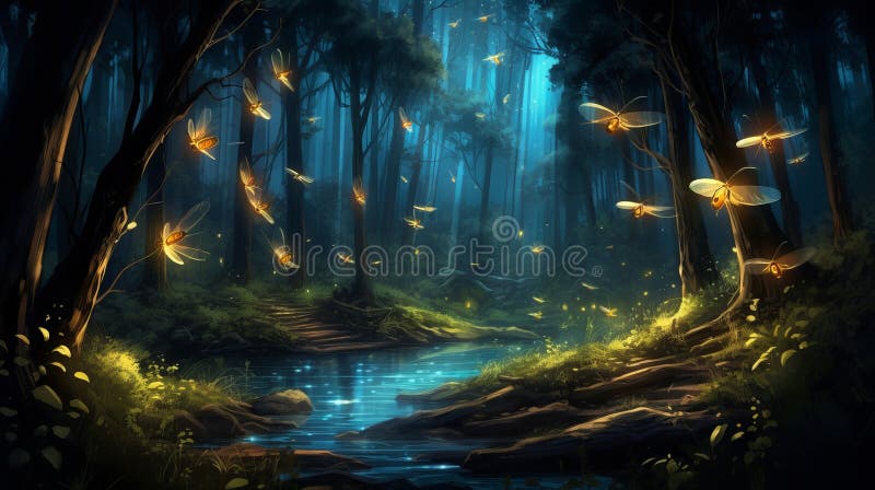 Enchanted Woods: AI-Generated Illustration of Mystical Forest with ...