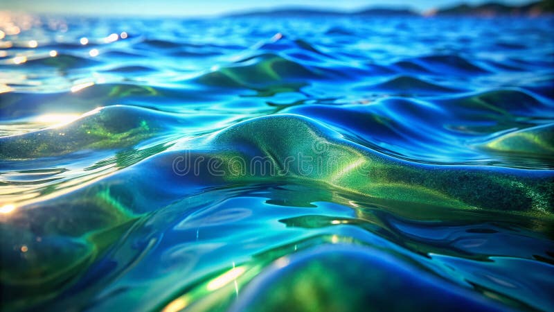 Enchanting Abstract BlueGreen Water Ripple Texture a CloseUp ...