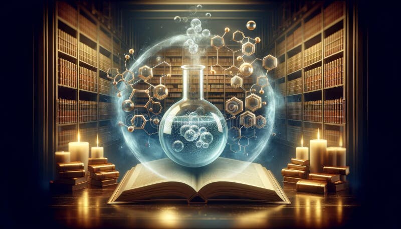 Enchanting Alchemy Lab with Magical Potion, Fantasy Concept Stock ...