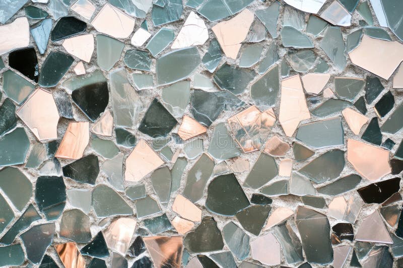 Intricate Glass Mosaic Design Reflecting Light in a Lively Urban ...