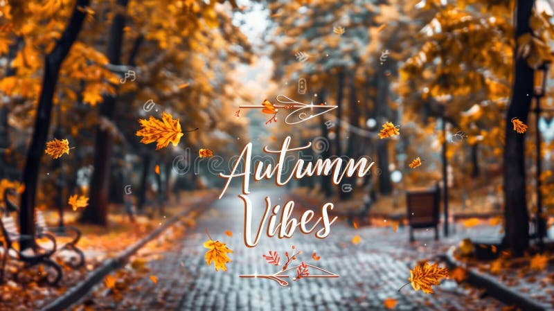 Enchanting Autumn Vibes in a Misty Forest Pathway Stock Image - Image ...