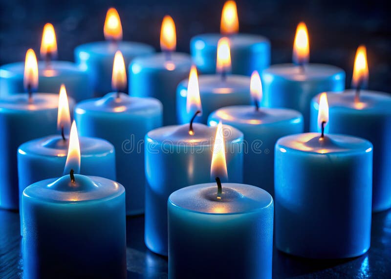 Enchanting Blue Candlelight a Mesmerizing Display of Warmth and ...