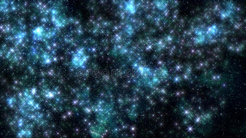 Enchanting Blue Starry Sky Glowing, Moving Stars on White Background ...