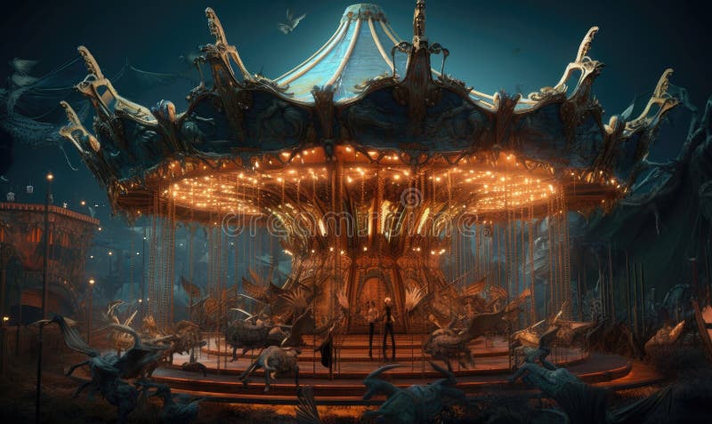 Magical Carousel Stock Illustrations – 181 Magical Carousel Stock ...