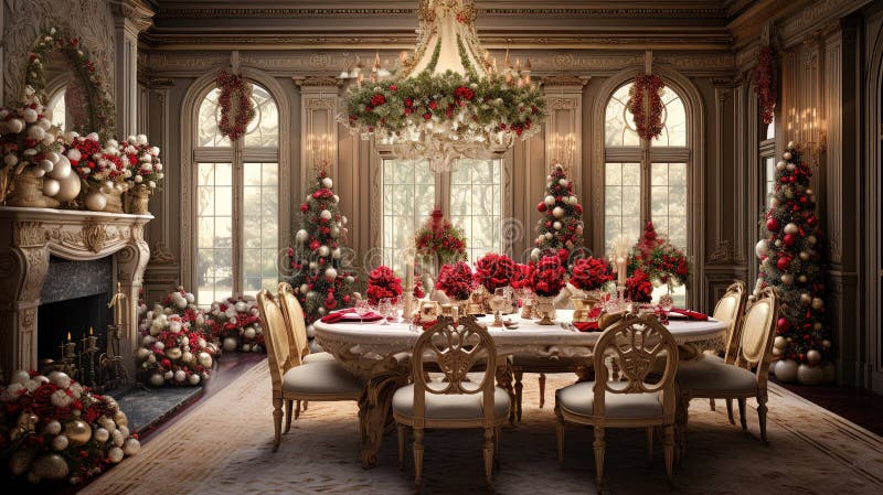 Enchanting Christmas Splendor Stock Illustration - Illustration of ...