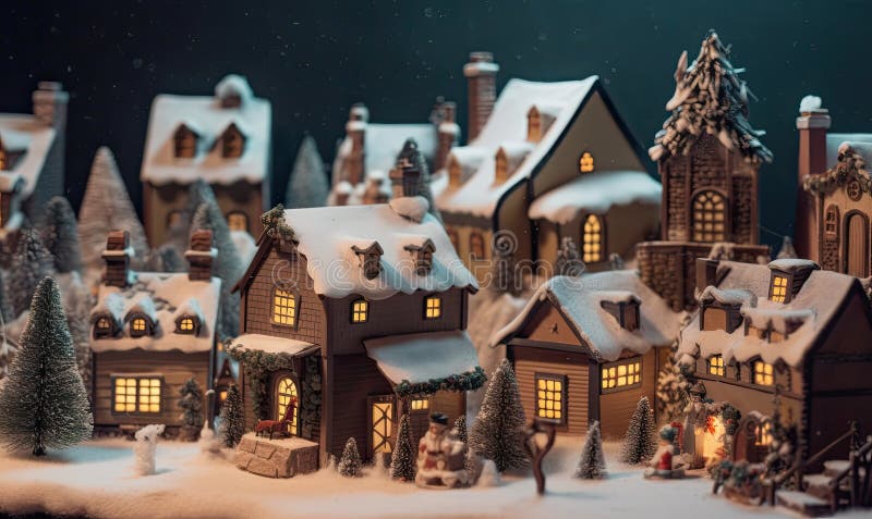 Enchanting Christmas Village in a Fantasy World Creating Using ...