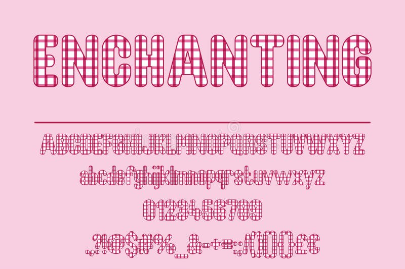 Enchanting Coquette Color Font Set. Whimsical Typography Design Stock ...