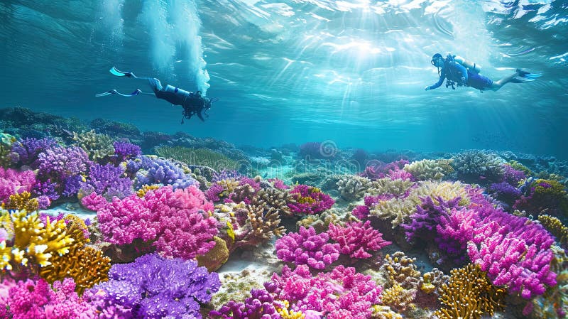 Enchanting Coral Reef Exploration Stock Illustration - Illustration of ...