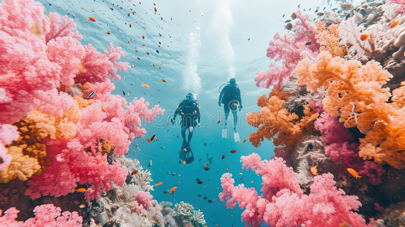 Enchanting Coral Reef Exploration Stock Illustration - Illustration of ...