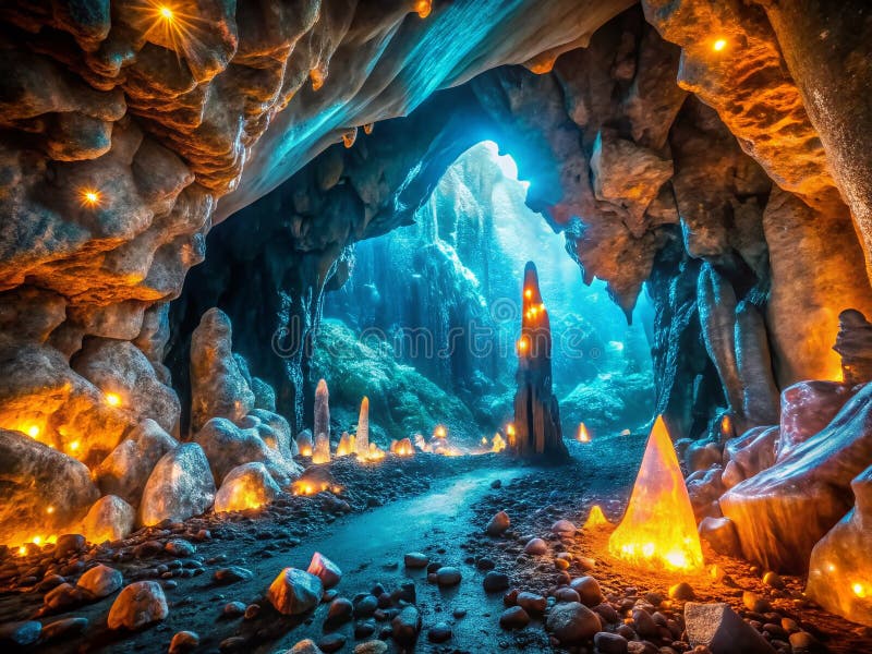 Enchanting Crystal Formations Unveiled in a Deep Cave an AIGenerated ...