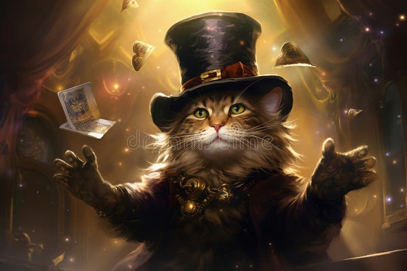 Enchanting Cute Magic Cat. Generate Ai Stock Illustration ...