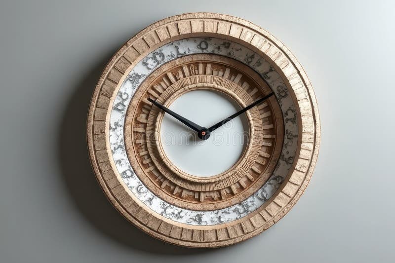 Enchanting 3D Wall Clock Optical Art Stock Illustration - Illustration ...