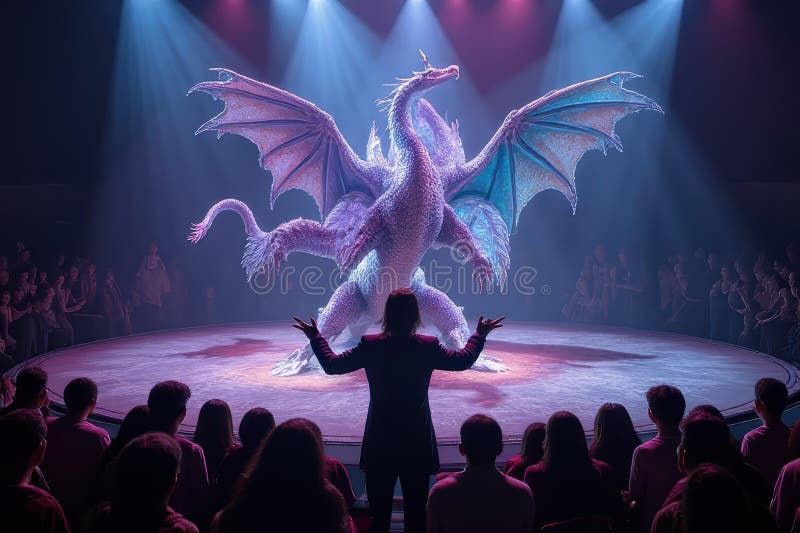 Enchanting Dragon Exhibition Stock Illustration - Illustration of ...