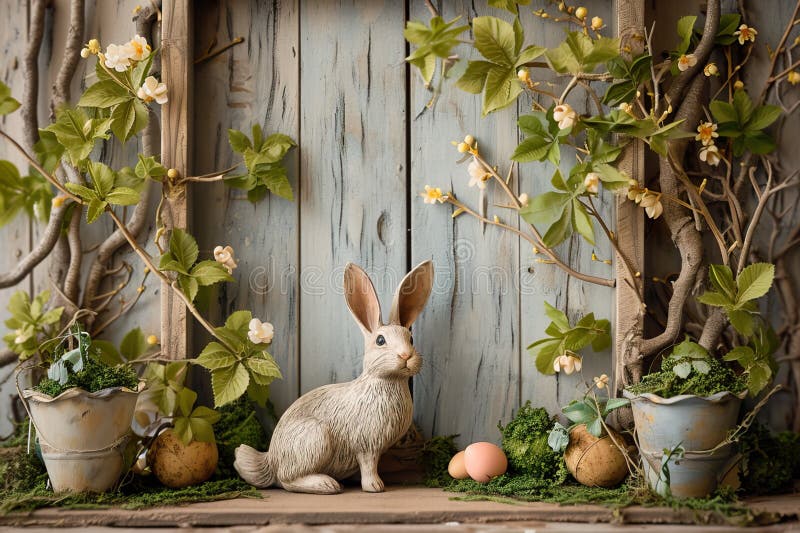 Enchanting Easter Bunny Decor Collection Stock Photo - Image of ...