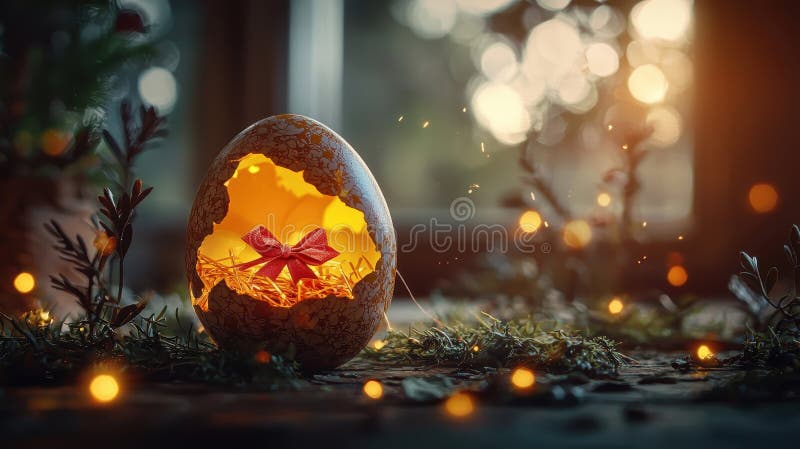 Easter Celebration Egg Surprise Cozy Home Setting Festive Decoration ...