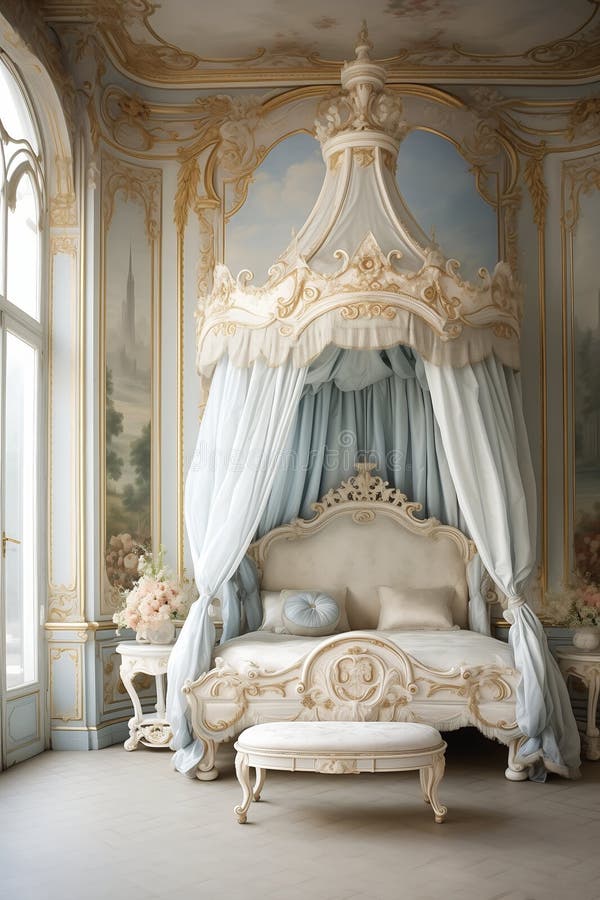 Enchanting Elegance: a Blue Canopy of Royalty in the Land of Eve Stock ...