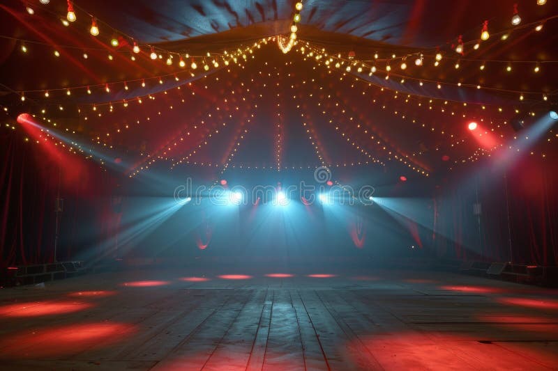 Enchanting Empty Stage with Lights and Fog Perfect for Events and ...