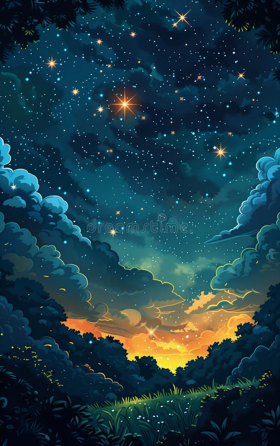 Enchanting Evening: a Visual Journey through the Night Sky and B Stock ...