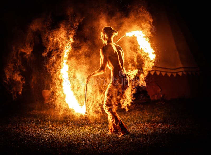 An Enchanting Fire Dancer Beautifully Showcases Her Talent with ...
