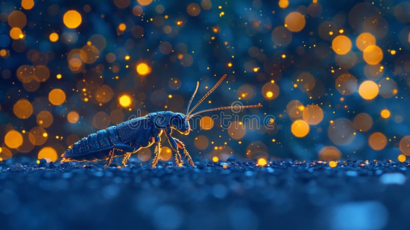 Enchanting Firefly: Magical Night Scene with Glowing Insect & Bokeh ...