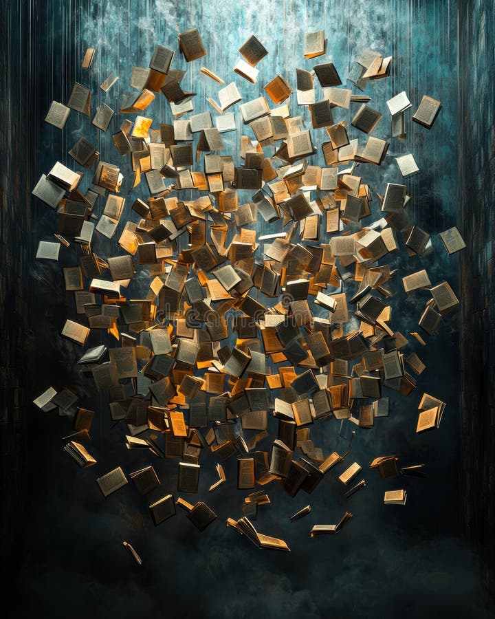 Enchanting Floating Gold Cubes Creating Stunning Visual Patterns in the ...