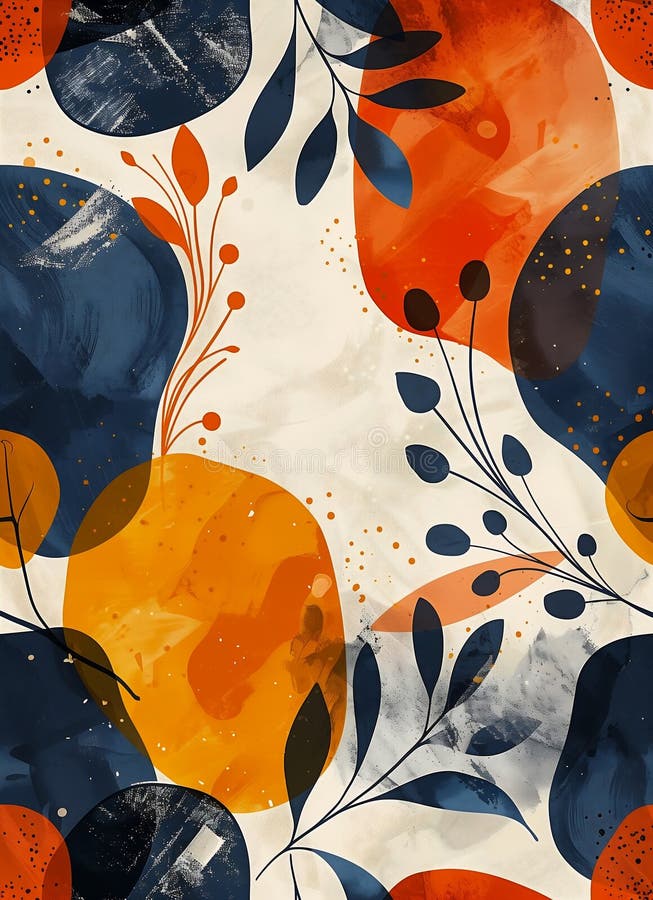 Enchanting Flora: a Fusion of Mythical Patterns and Simple Shape Stock ...