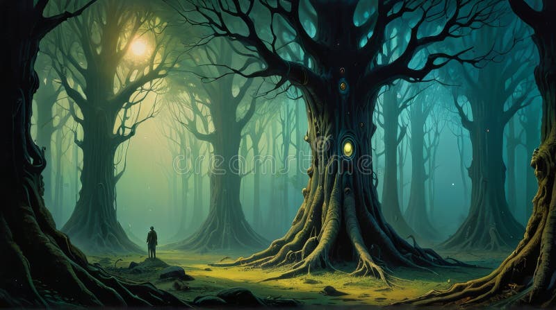 Enchanting Forest: Home To Talking Trees and Playful Sprites Stock ...