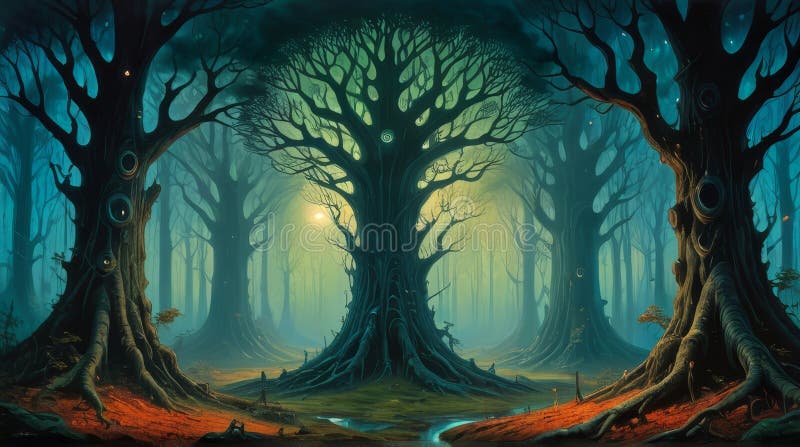 Enchanting Forest: Home To Talking Trees and Playful Sprites Stock ...