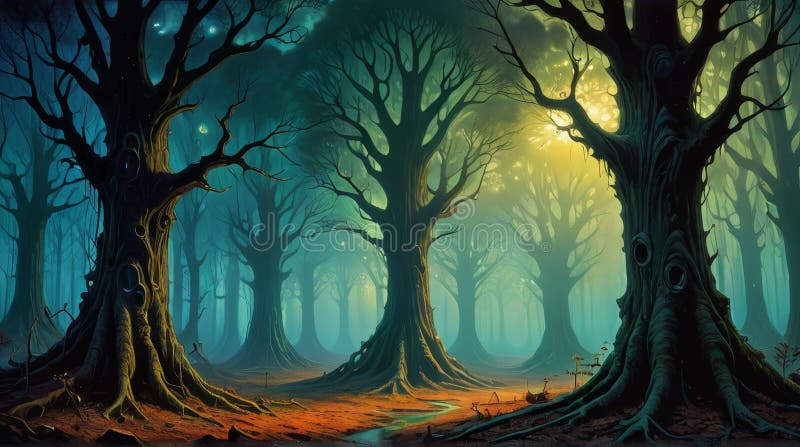 Enchanting Forest: Home To Talking Trees and Playful Sprites Stock ...