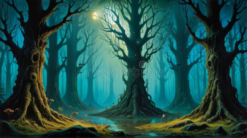 Enchanting Forest: Home To Talking Trees and Playful Sprites Stock ...