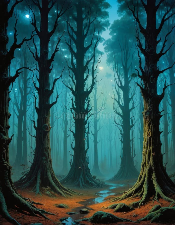 Enchanting Forest: Home To Talking Trees and Playful Sprites Stock ...