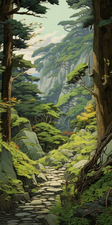 Enchanting Forest Path: a Journey through Japanese Folklore-inspired ...