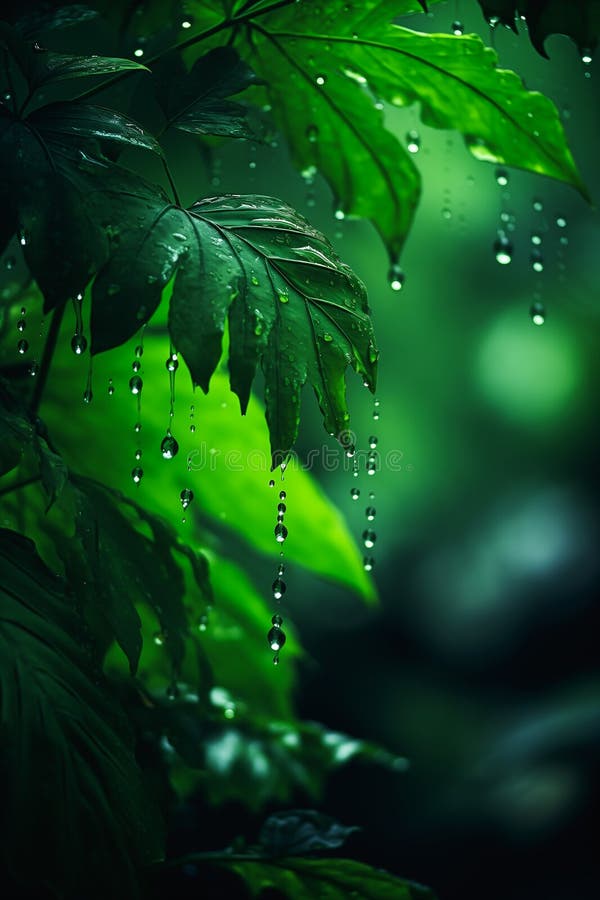 Enchanting Forest: a Visual Symphony of Green and Pristine Tears Stock ...