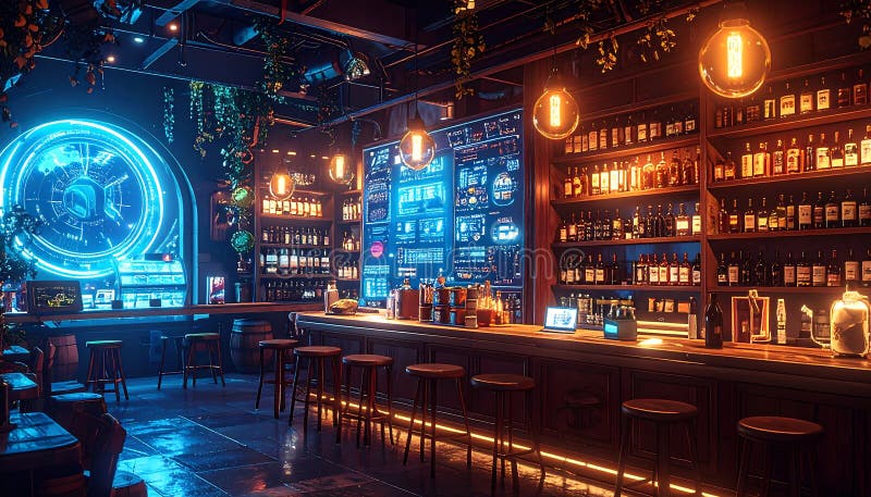 Enchanting Futuristic Bar – Experience the Magic of Light and Mystery ...