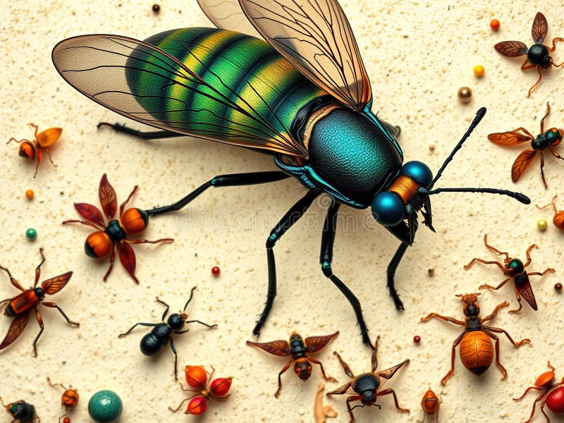 Enchanting Insect Assemblage a Textural Tapestry of Dreamlike Creatures ...