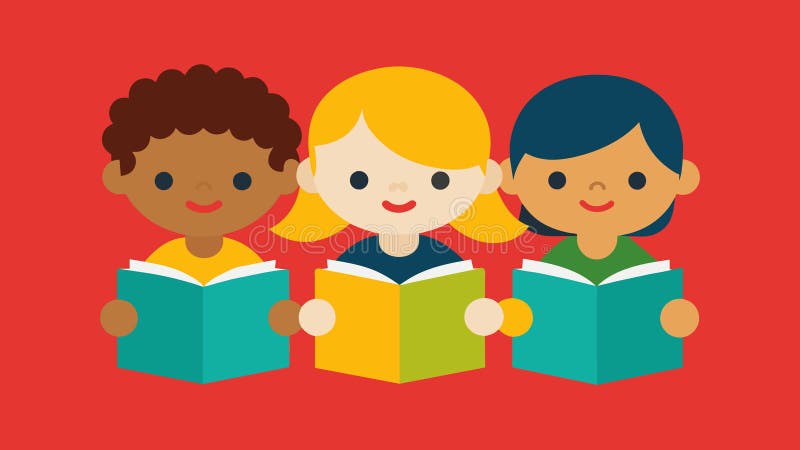 Enchanting Kids Reading Books Captivating Vector Art for Young Minds ... Enchanting Kids Reading Books Captivating Vector Art for Young Minds ...