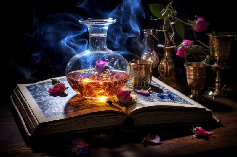 Enchanting Magic Book Poison. Generate Ai Stock Illustration ...
