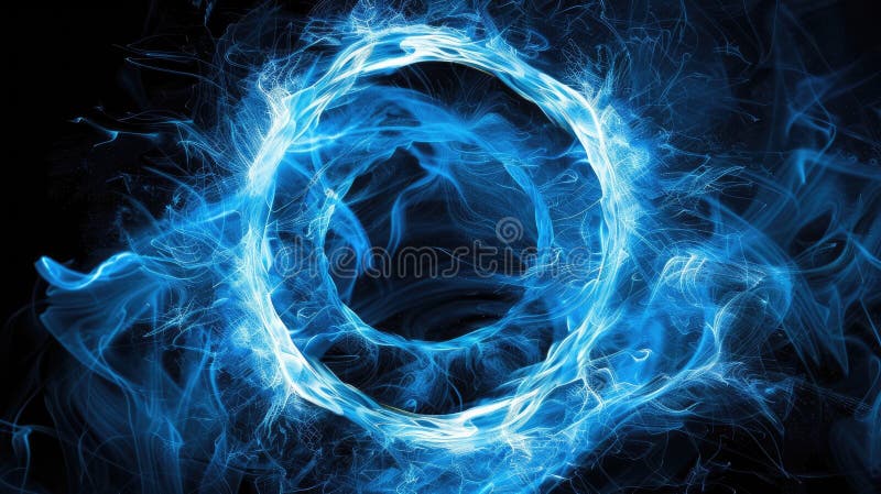 Enchanting and Magical Blue Fire Light Effect, Casting a Captivating ...